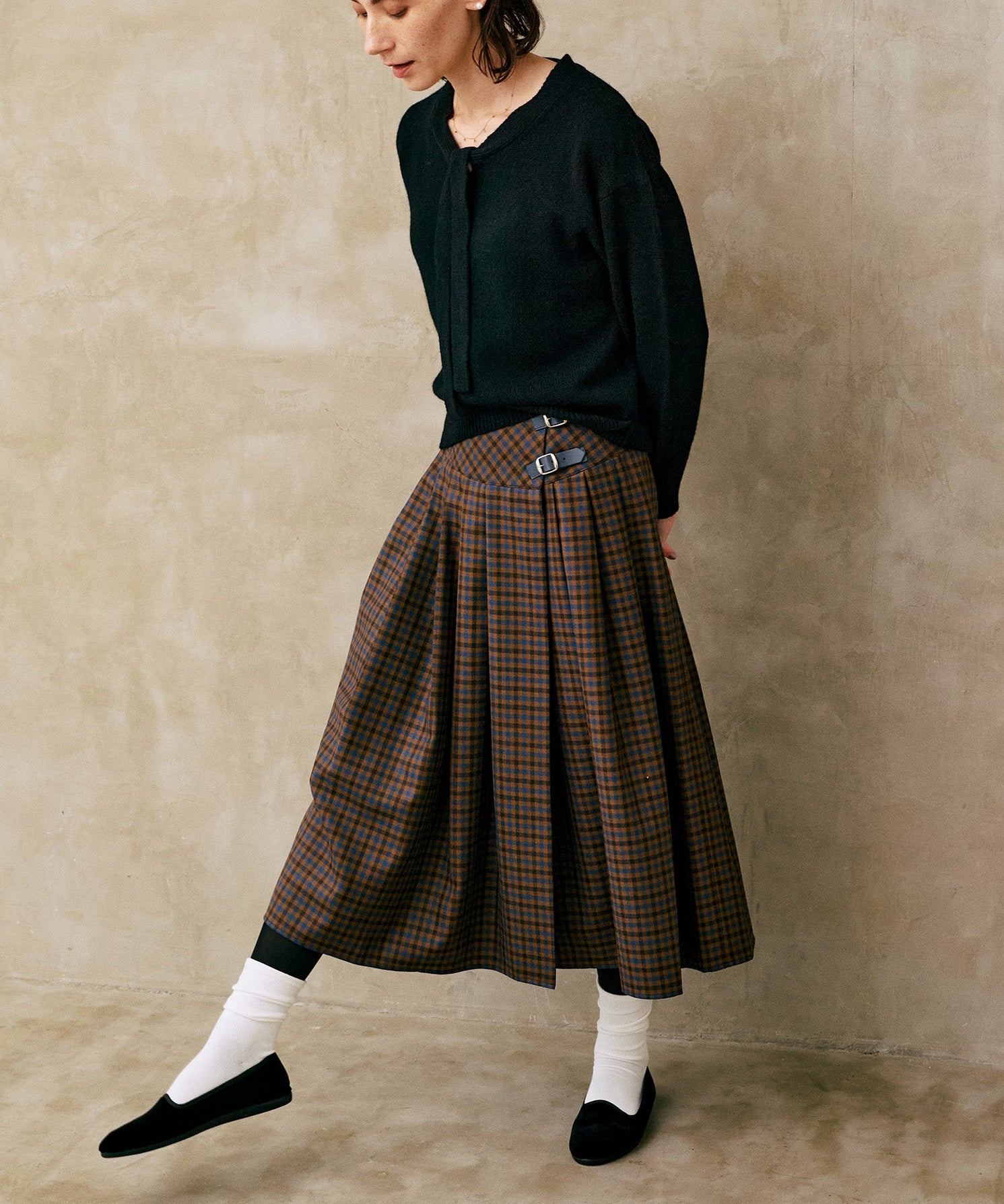 【O'Neil of Dublin】BASQUE SWING SKirt チェック — LA MARINE FRANCAISE